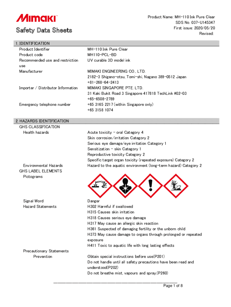 Fillable Online Material Safety Data Sheet - Sprayway Inc. Fax Email ...
