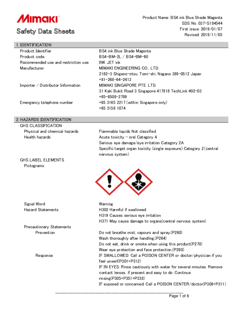 Fillable Online GHS Hazard Classification: Everything You Need to Know ...