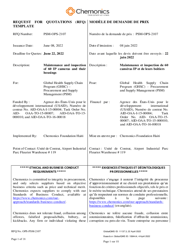 Remplissable En Ligne RFQ for Services Template (French) - JobPaw Fax ...