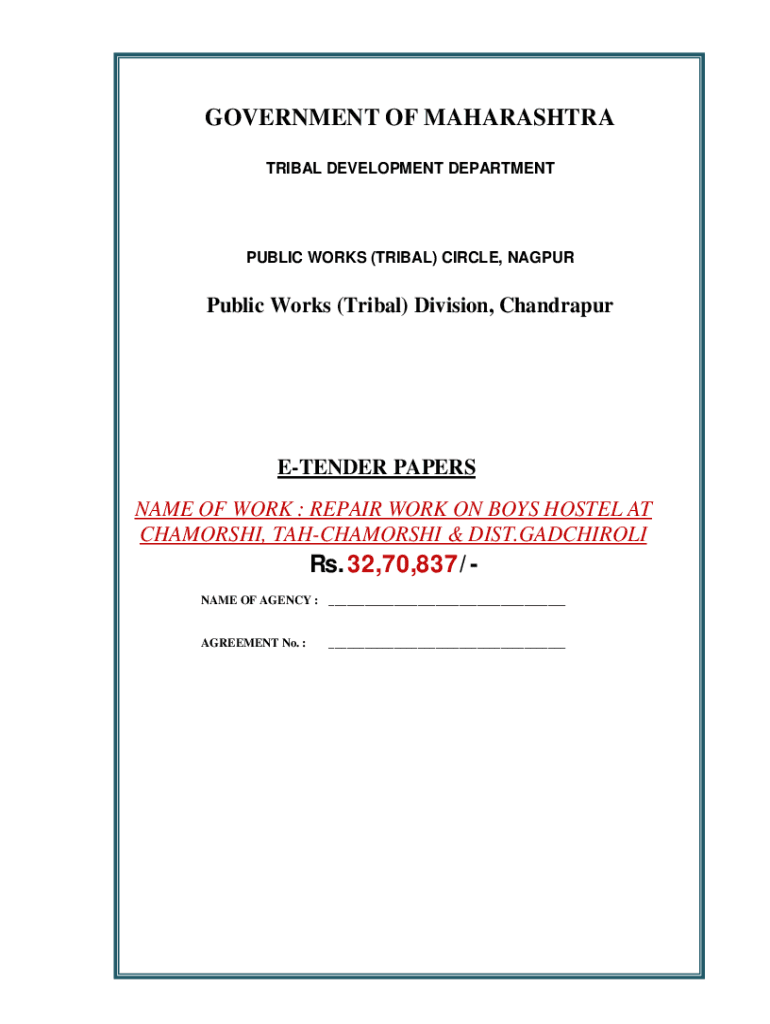 Fillable Online Tribal Development Department, Government of Maharashtra ... Fax Email Print ...