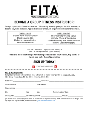 Fillable Online 5 Steps For Becoming a Group Fitness Instructor - Ace Fitness Fax Email Print ...