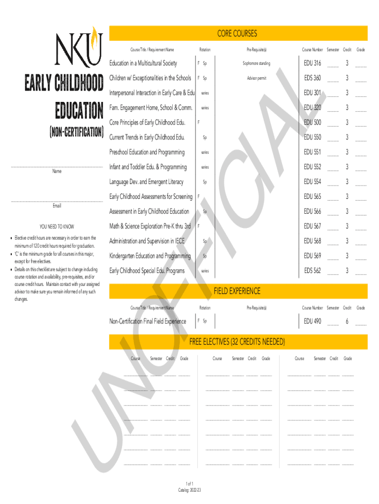 Fillable Online Exceptional Education (EXE) - Catalog HomeBuffalo State ...