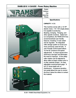 Fillable Online Power Rotary and Roll Forming Machines - RAMS Sheet ...