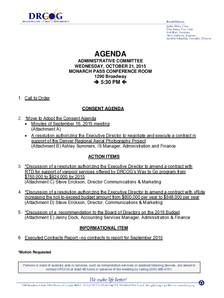 Fillable Online IV. APPROVAL OF AGENDA: Move Second V. CONSENT ... Fax ...