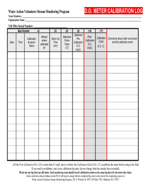 Fillable Online Script for Calibration of Dissolved Oxygen or DO Meter ...