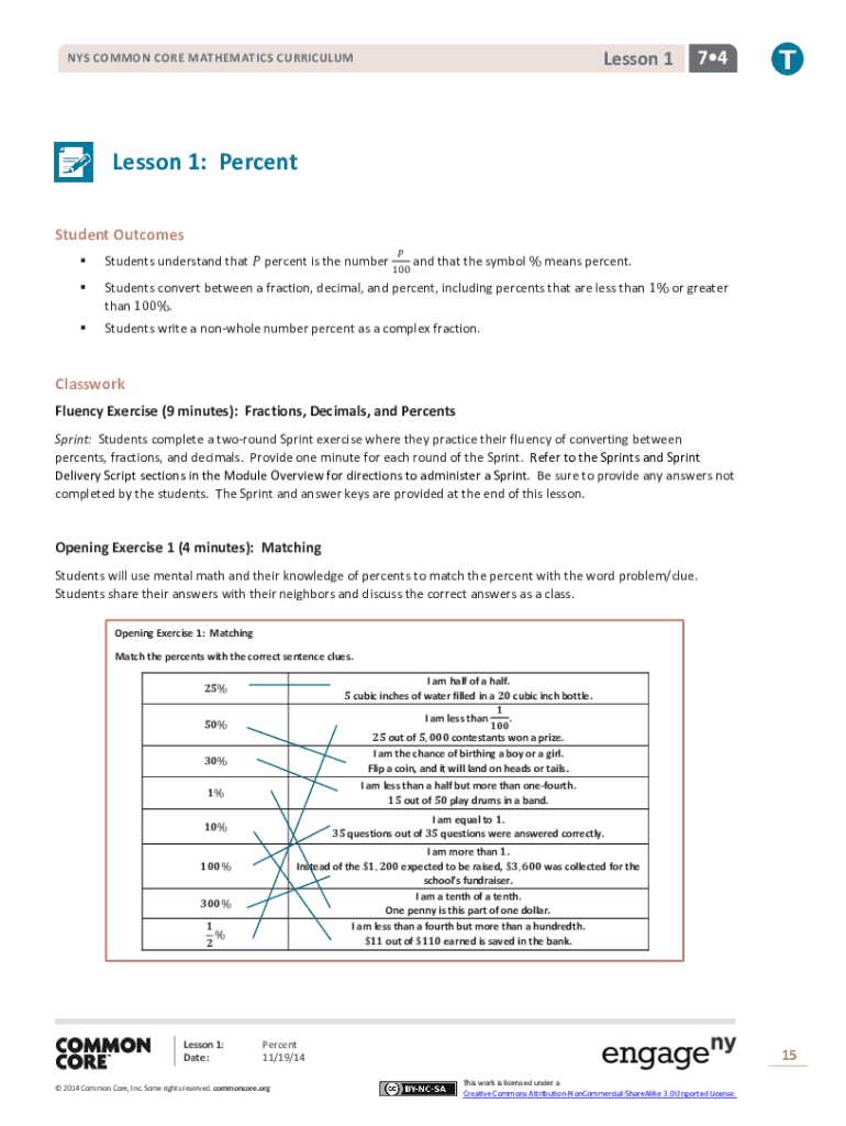 Fillable Online Lesson 1 Homework Practice Decimals And Fractions Answer ... Fax Email Print ...