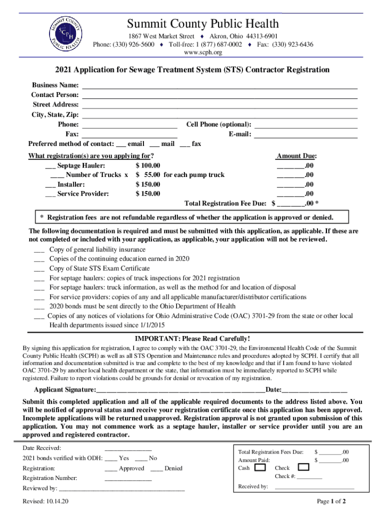 Fillable Online Sanitary Sewer Services : Summit County, Ohio Fax Email Print - pdfFiller