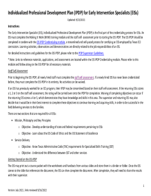 Fillable Online Individualized Professional Development Plan (IPDP) for Early ... Fax Email ...