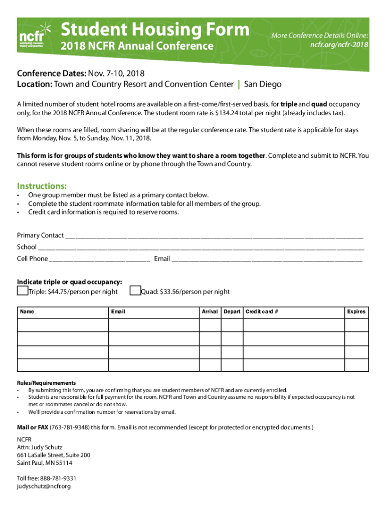 Fillable Online 2018 Conference Registration Form Fax Email Print ...