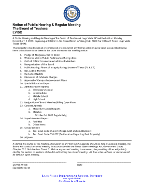 Fillable Online SAMPLE PUBLIC HEARING NOTICE - Wisconsin DNR Fax Email ...