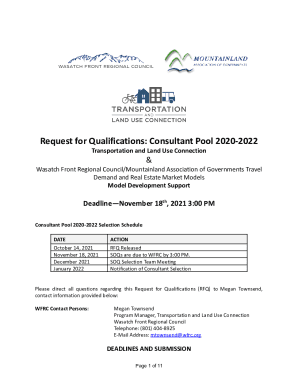 Fillable Online Request for Qualifications (RFQ) - Revize Fax Email Print - pdfFiller