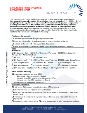 Fillable Online Development Permit Application Form - City of Edmonton ...