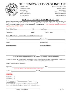 Fillable Online Seneca Nation of Indians - Tribal Leaders Directory Fax ...