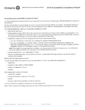 Fillable Online Completing your accessibility compliance report Fax ...