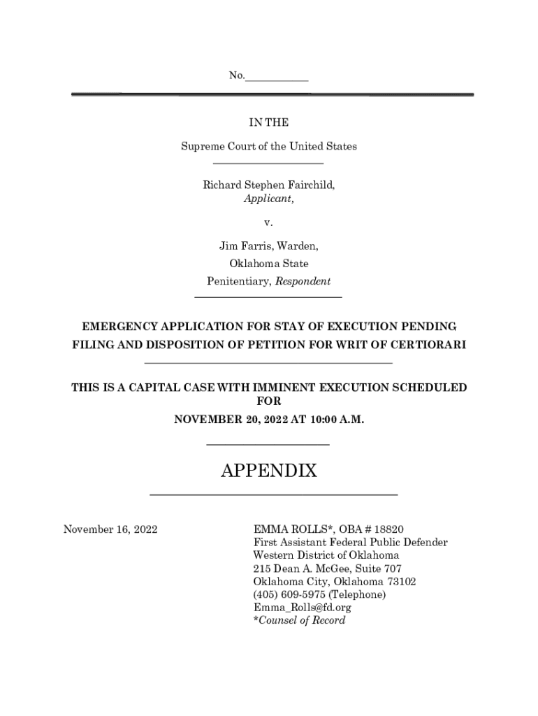 Fillable Online Oklahoma executes Benjamin Cole for the murder of his 9 ...