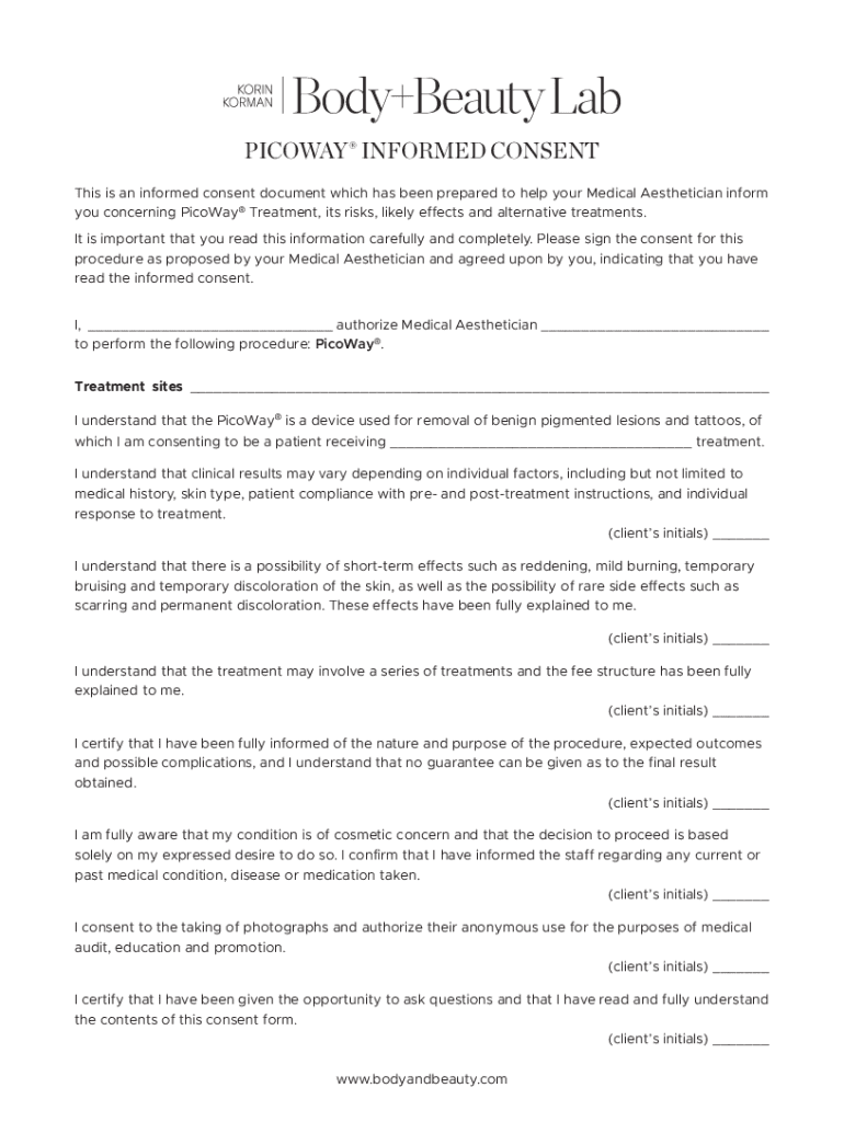 Fillable Online Informed Consent - it's a process, not a form - Glowday Pro Fax Email Print ...