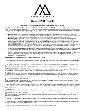 Fillable Online Thread Lift Consent Form - Dr. Brett Kotlus Fax Email ...