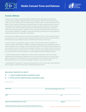 Fillable Online Media Consent Form and Release Fax Email Print - pdfFiller