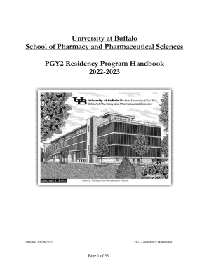 Fillable Online PGY2 Residency Handbook Fax Email Print - pdfFiller