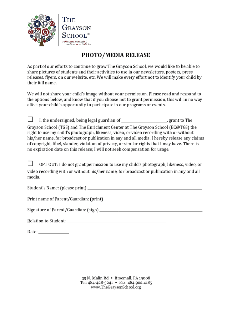 Fillable Online The Joy of Learning: Central to The Grayson School ...