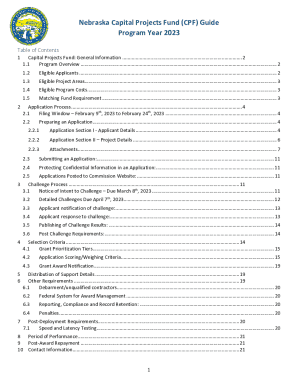Fillable Online psc nebraska Nebraska Capital Projects Fund (CPF ...