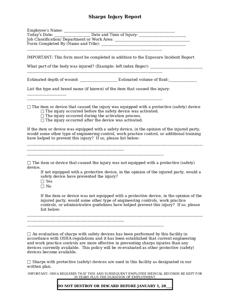 Employer Report of Injury or Occupational Disease Doc Template | pdfFiller