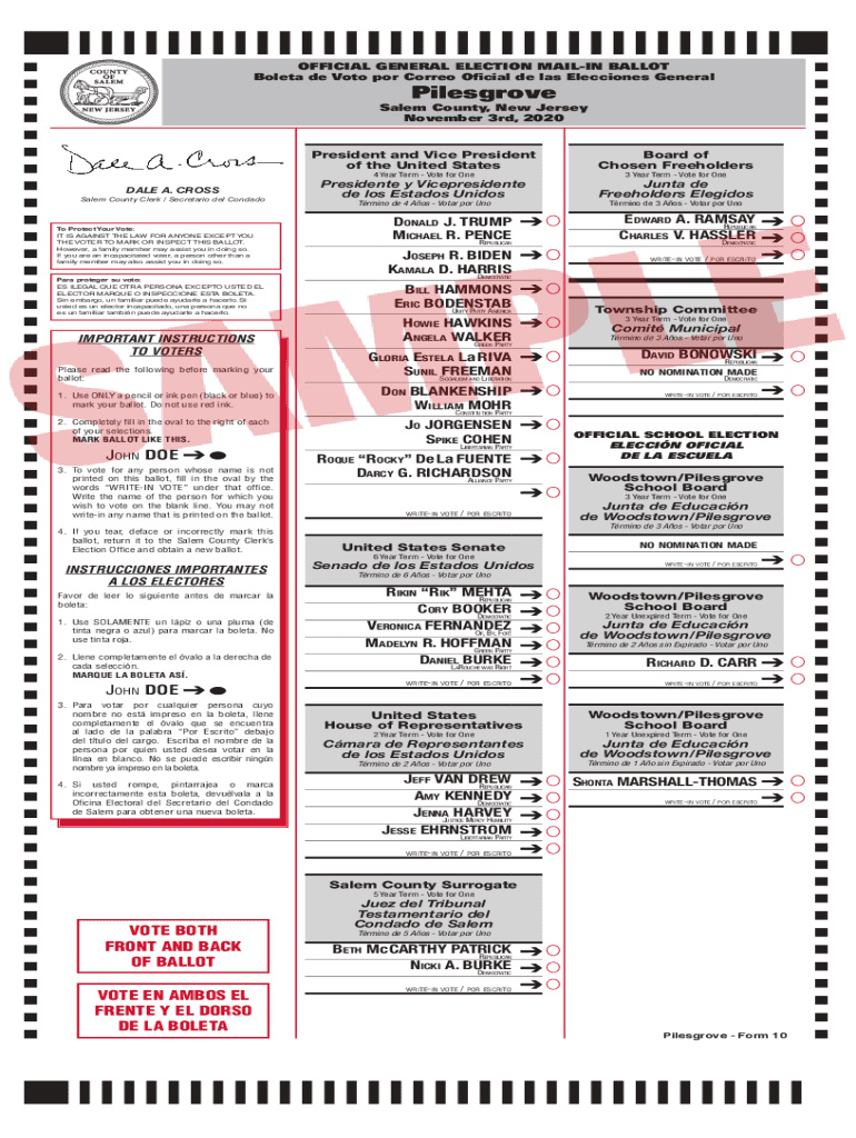 Completable En línea sample ballot, Page 1 of 2 Fax Email Imprimir ...