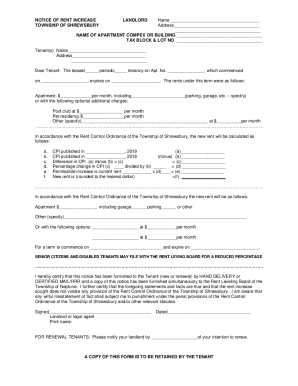 Fillable Online Notice of Rent Increase- Residential Units RTB - Gov.bc ...