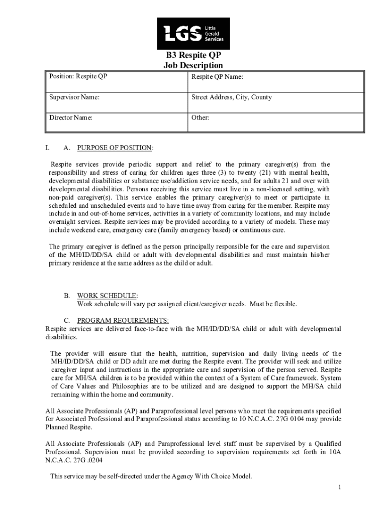 Fillable Online The National Respite Locator Service Fax Email Print - pdfFiller