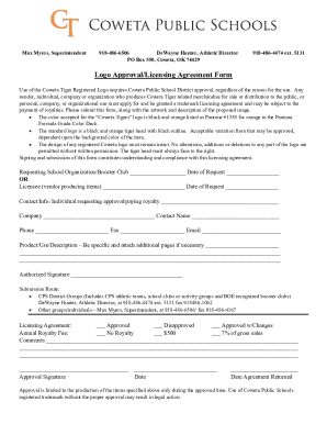 Fillable Online Logo Approval/Licensing Agreement Form Fax Email Print ...