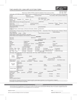 Fillable Online VEHICLE LOAN APPLICATION FORM - IDFC FIRST Bank Fax ...