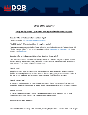 Fillable Online Surveyor Services -dob - DC.gov Fax Email Print - pdfFiller