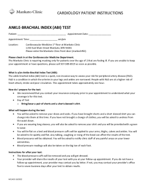 Fillable Online Measuring and Understanding the Ankle Brachial Index ...