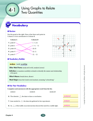 Fillable Online Using Graphs to Relate Two Quantities - KTL MATH ...