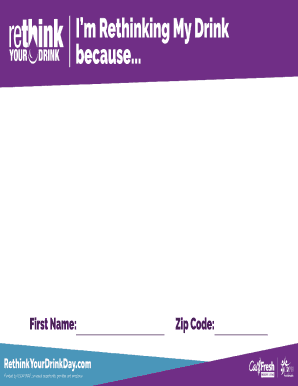 Fillable Online Rethink your drinkwhat's really in your beverage? Fax ...