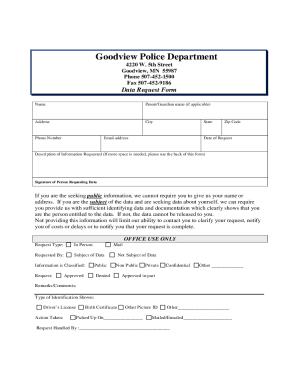 Fillable Online Goodview Police Department, 4220 W 5th St ...