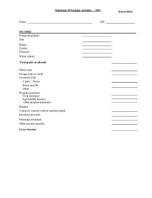 Fillable Online 2021 Statement of Farming Income & Expense (T2042) Fax ...