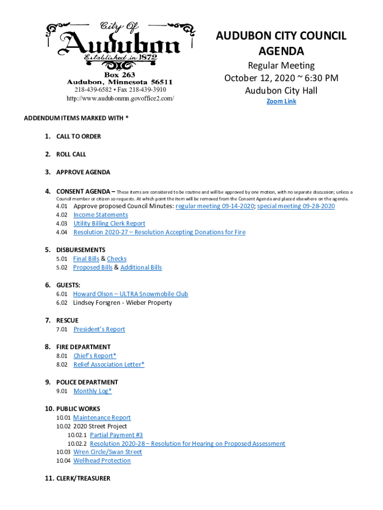 Fillable Online Audubon, Minnesota Fax Email Print - pdfFiller