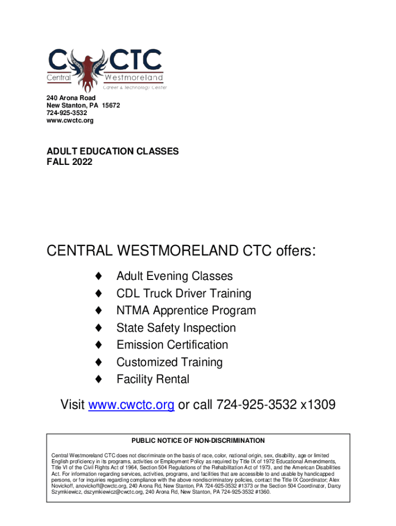 Fillable Online CWCTC Service Occupations Articulation Agreement 2022 ...