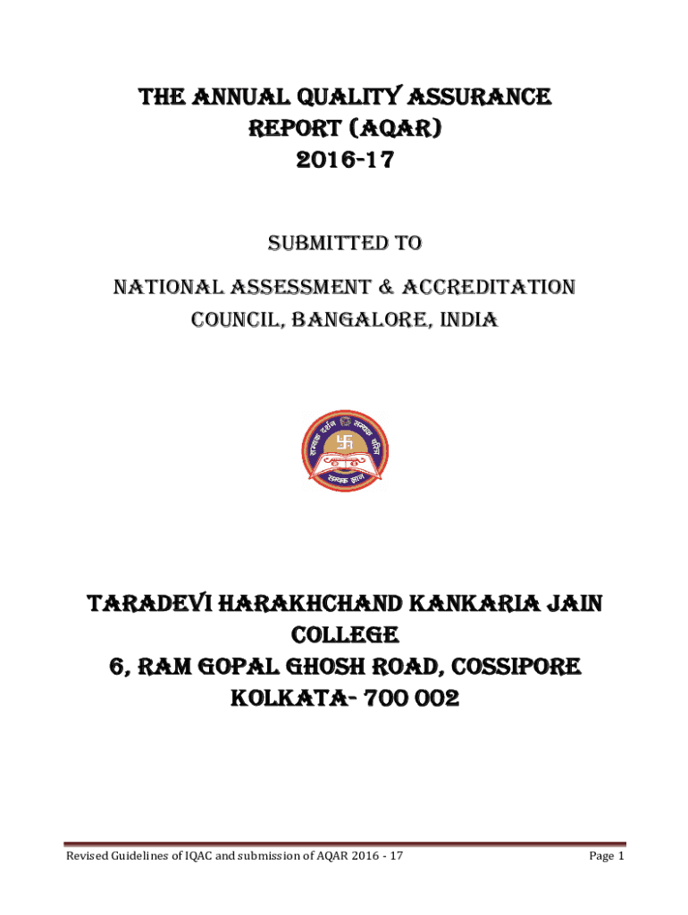 Fillable Online NAAC Re-accreditation Self Study Report - PDF Free ...