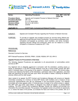 Fillable Online Revision date for SOP (Standard Operating Procedures ...