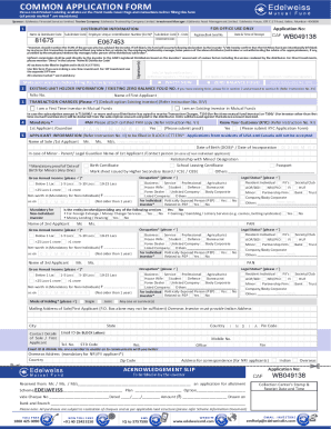 Fillable Online 11 COMMON TRANSACTION FORM - Edelweiss Mutual Fund Fax ...
