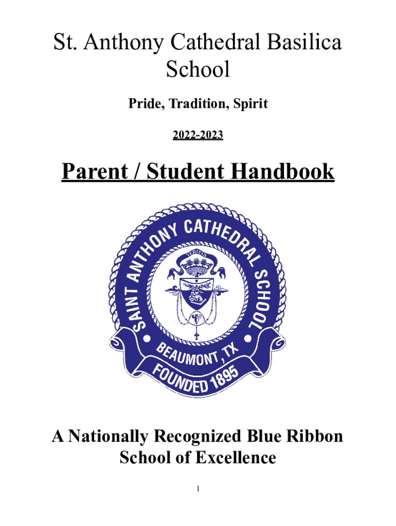 Fillable Online Parent/Student Handbook 22-23.docx Fax Email Print - pdfFiller