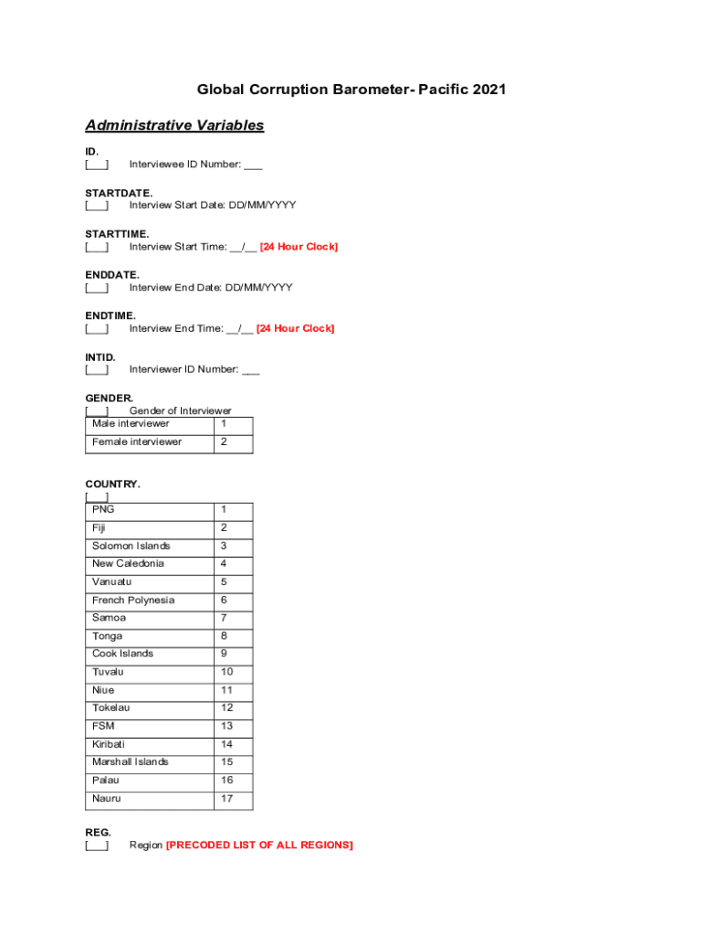 Fillable Online Global Corruption Barometer Fax Email Print - pdfFiller