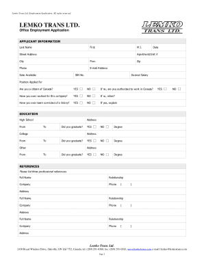 Fillable Online Commercial Driver Employment Application Fax Email ...