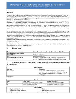Compilabile Online DOCUMENTO DI VALUTAZIONE DEI RISCHI STANDARD DA ... Fax Email Stampa - pdfFiller