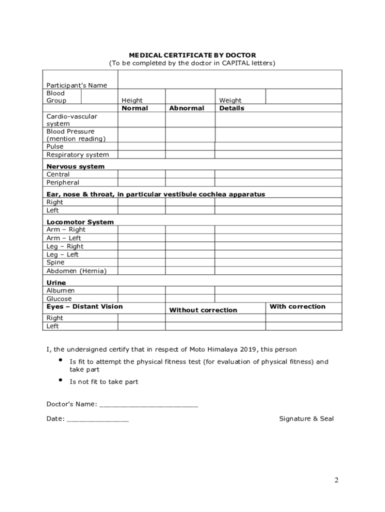 Fillable Online Doctor's Certificate - U.S. Department of Labor Fax Email Print - pdfFiller