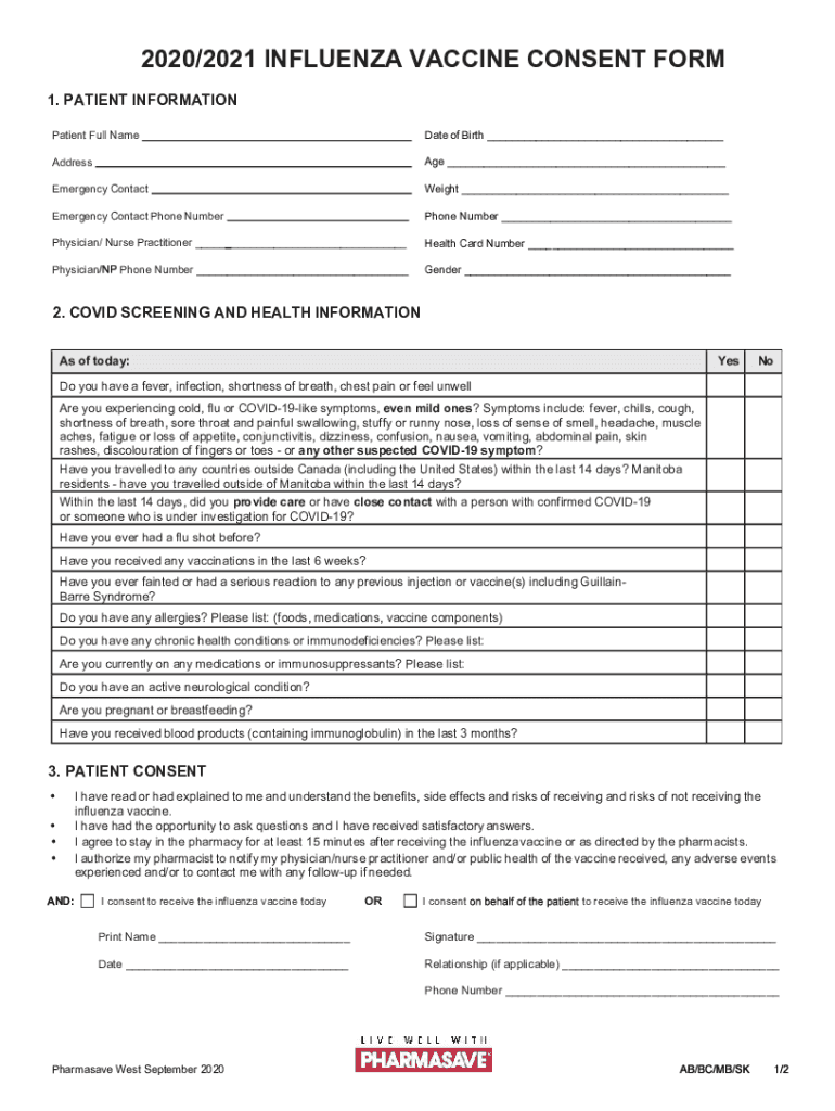 Fillable Online VACCINE CONSENT FORM Fax Email Print - pdfFiller