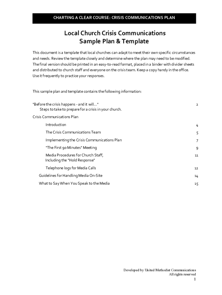 Fillable Online local-church-crisis-communication-plan-template.pdf Fax ...