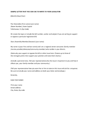 Fillable Online sample letter that you can use to write to your ...